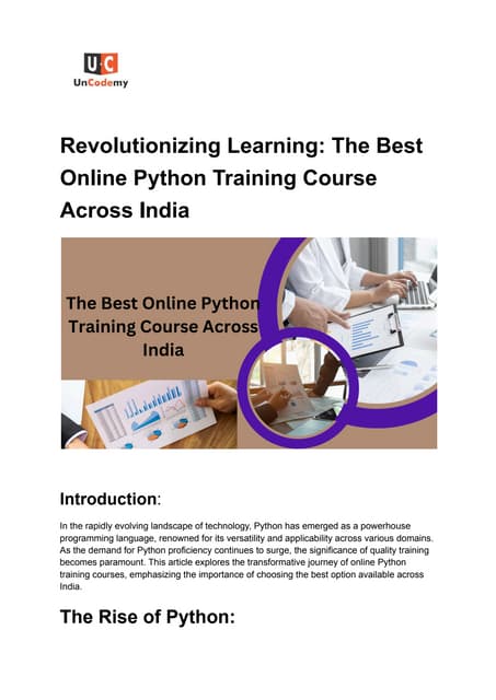 Revolutionizing Learning The Best Online Python Training Course Across