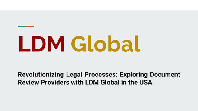 LDM Global Overview | PPTX
