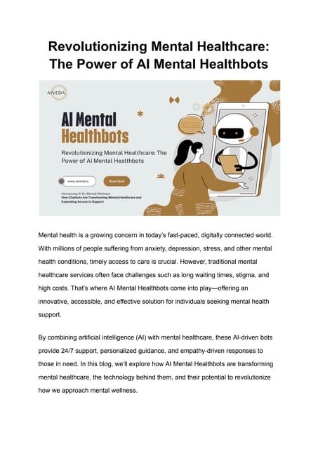 Artificial Intelligence in Mental Health .pptx