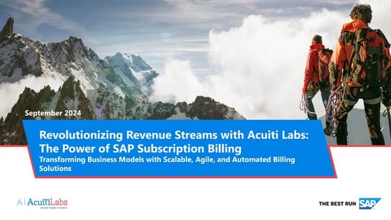 Revolutionizing Media Billing with SAP BRIM by Acuiti Labs | PPT