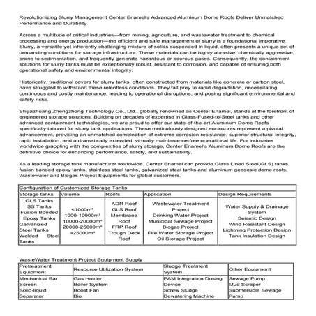 Revolutionizing Slurry Management Center Enamel's Advanced Aluminum ...