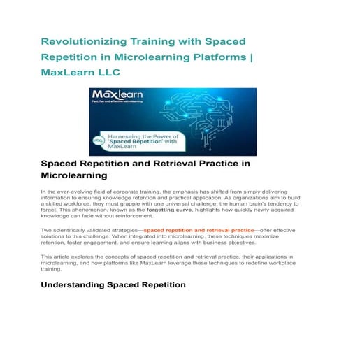 Revolutionizing Training with Spaced Repetition in Microlearning Platforms _ MaxLearn LLC.pdf