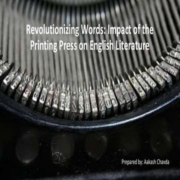 Revolutionizing Words_ Impact of the Printing Press on English ...