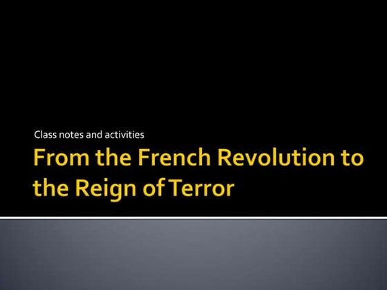 The French Revolution Grade 10. | PPTX | Terrorism | Sensitive Topics
