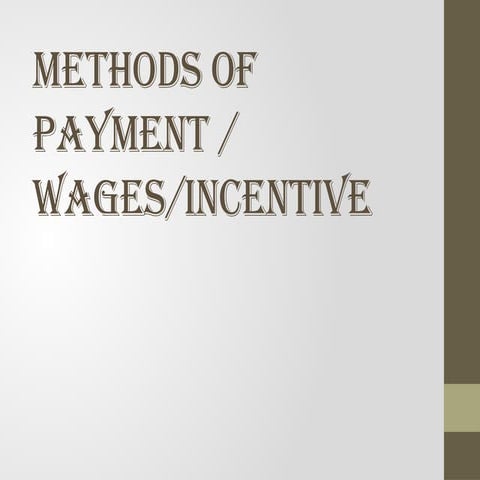 Reward and payment for ob and management student | PPTX