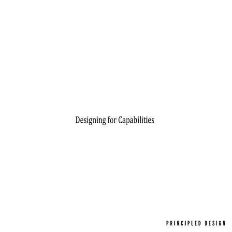 Designing Capabilities | PDF
