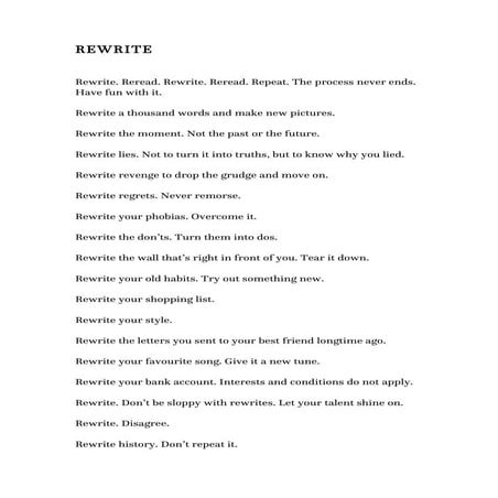 Rewrite | PDF | Books and Literature