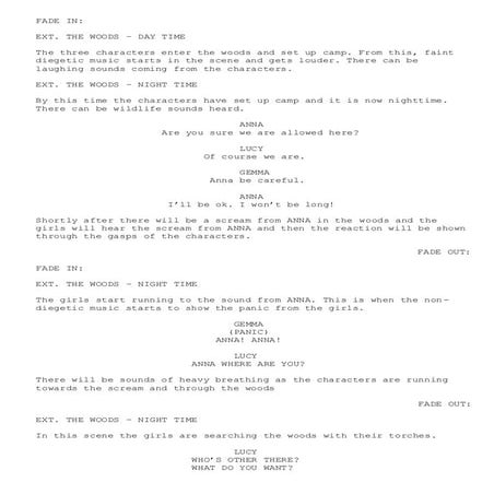 Re written script - research and planning | PDF