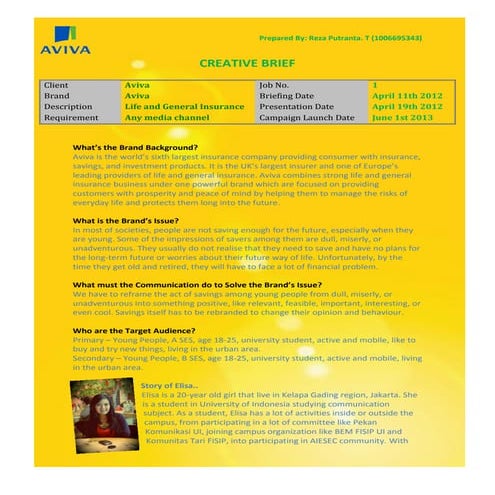 Aviva Life Insurance - The Big Plan | PPTX