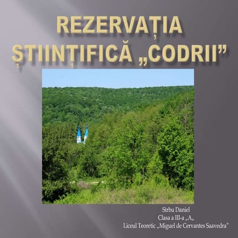 Rezervația științifică „Codrii" | PPT