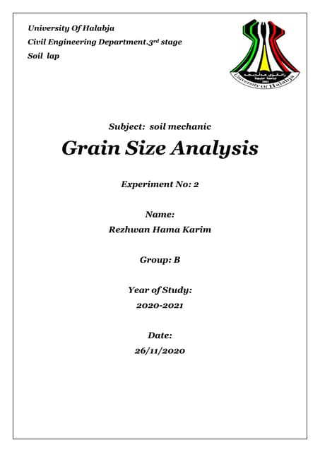 Geotechnical Engineering-I [Lec #7: Sieve Analysis-2] | PPSX | Civil ...
