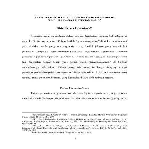 Rezim anti pencucian uang dan undang | PDF