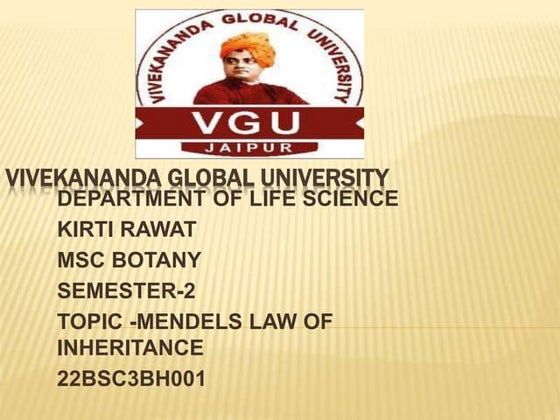 Mendel's law | PPTX | Genetics | Science
