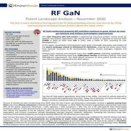 RF GaN patent landscape 2020 flyer | PDF
