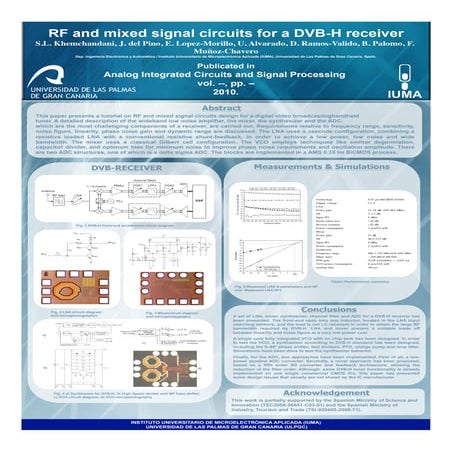 Rf And Mixed Signal Circuits For A Dvb H Receiver Pdf
