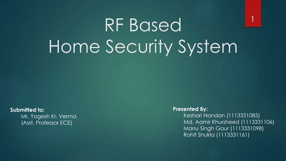 RFID BASED SECURITY ACCESS CONTROL SYSTEM | PPTX