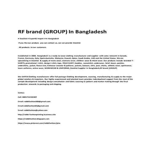 Rf brand | PDF
