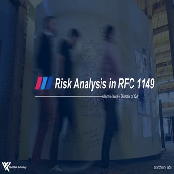 Risk Analysis and RFC 1149 (IP on Avian Carriers) | PPT