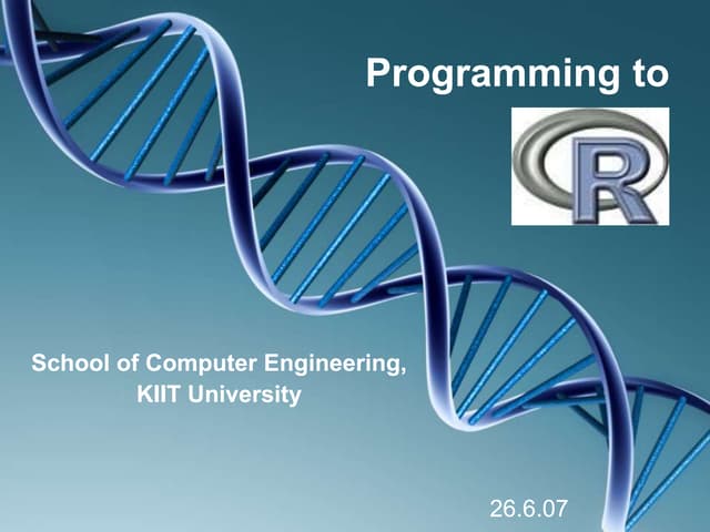 R Programming Intro | PPT R Programming Intro | PPT