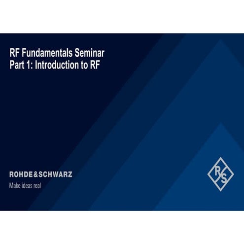 Rf fundamentals | PDF