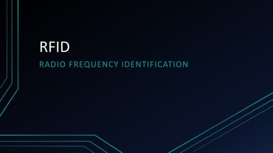 Rfid technology | PPTX | Technology & Computing