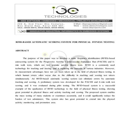 Rfid based automatic scoring system for physical fitness testing | DOCX