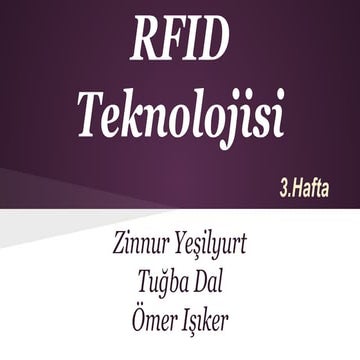 Rfid 3.hafta | PDF