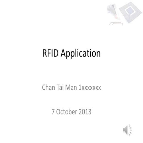 Rfid application demo | PPTX