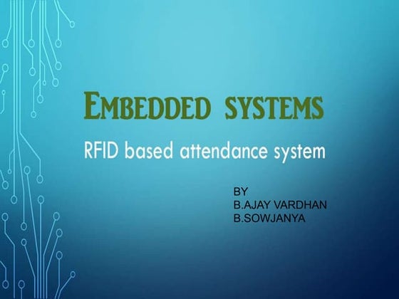 RFID BASED ATTENDANCE SYSTEM PPT | PPT