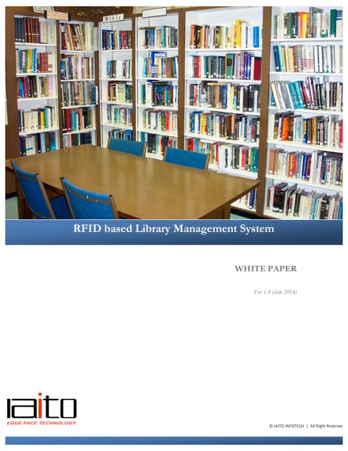 Library management system using rfid | PPT