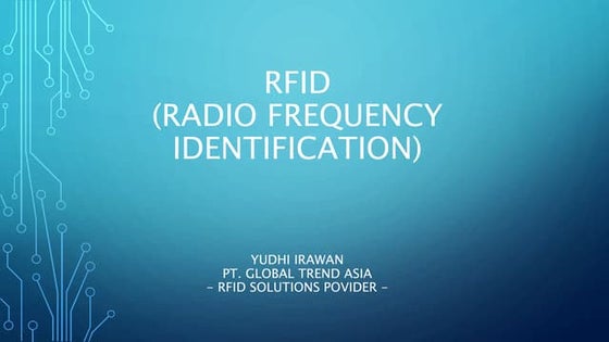 Radio Frequency Identification (RFID) by Bikram Kumar Sinha | PPT