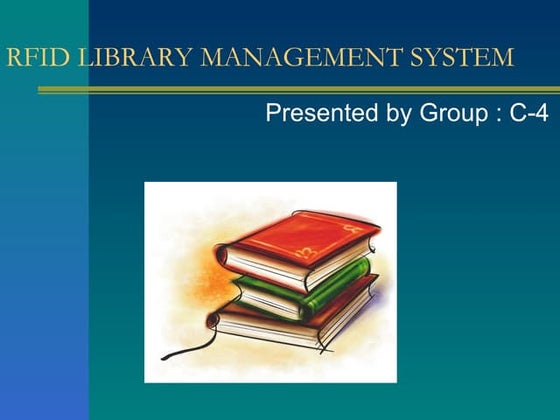 Library management system using rfid | PPT