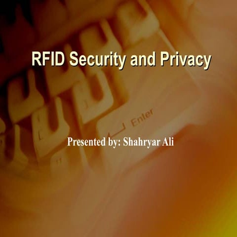 RFID security and privacy | PPT