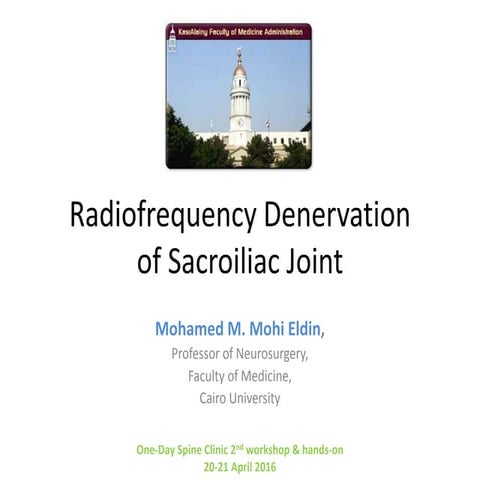 Sacroiliac Joint RF Denervation | PPTX