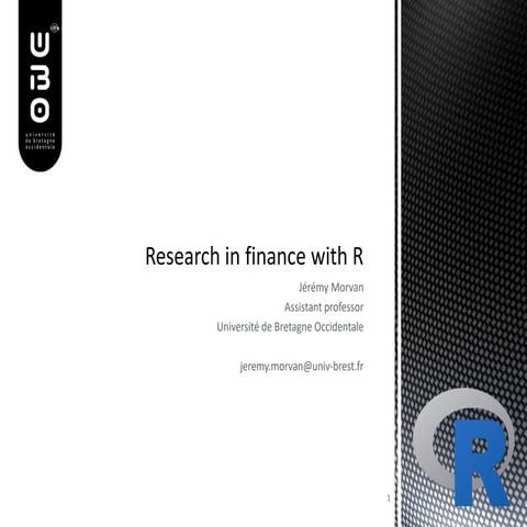 R for research in finance | PDF