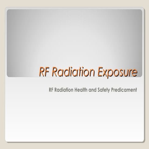 RF Radiation Exposure | PPT