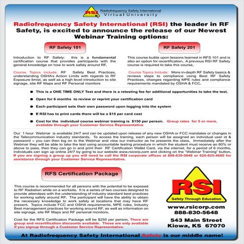 Rf Safety 101 201 Flyer 004 | PDF