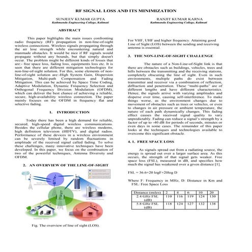 Rf Signal Loss And Its Minimization | PDF