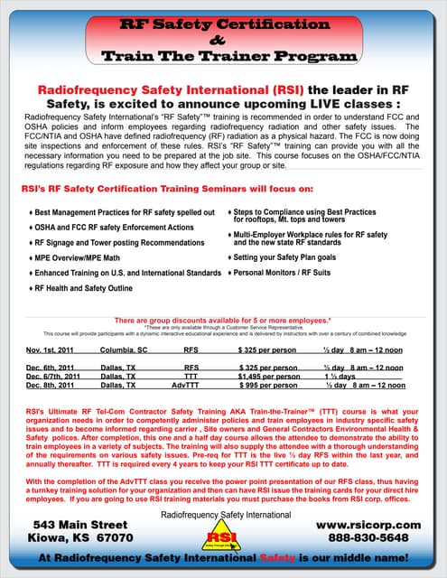 Carl Dori Certificate - RF Safety Awareness | PDF