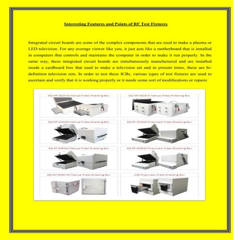 Rf Test Fixtures | PDF
