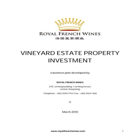 RFW Consulting : Vineyard invest. ENG | PDF