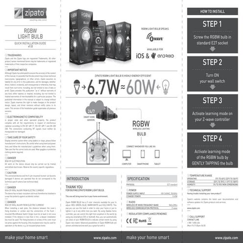 RGBW light bulb z wave | PPT