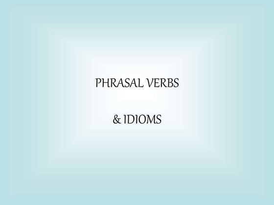Power point phrasal verbs | PPTX