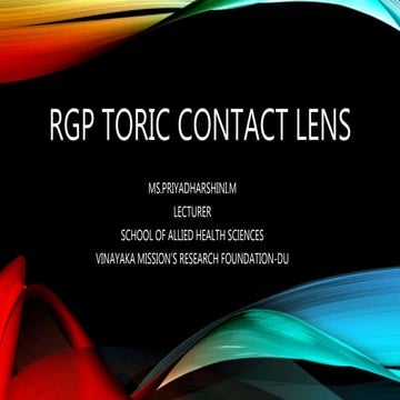 RGP Toric Contact lens | PPTX