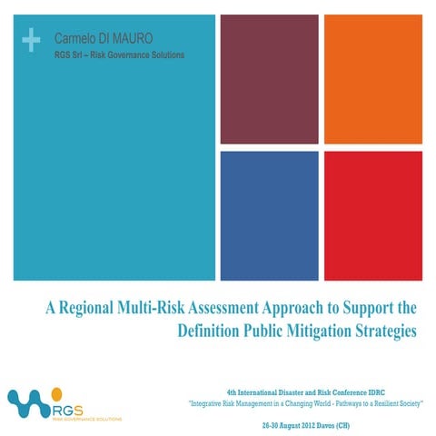 A regional multi-risk assessment approach to support the definition ...