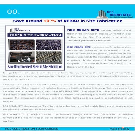 RGS-REBAR SITE FABRICATION Brochure | PDF