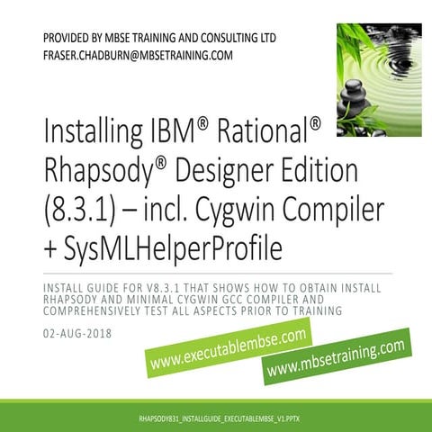 IBM Rational Rhapsody 8.3.1 install guide with Cygwin for Executable MBSE | PPTX