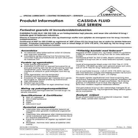 Tds cassida fluid gle 150 dk | PDF