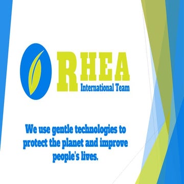 Rhea International Team - Wastewater Treatment | PPT
