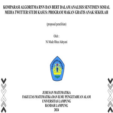 Komparasi algoritma rnn dan bert dalam analisis program makan gratis.pptx